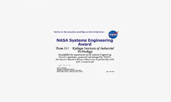 Team KIIT AERO won NASA System Engineering Award - KIIT School of ...